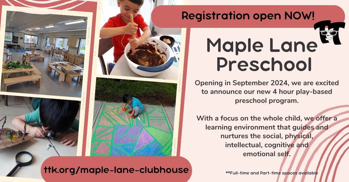 Maple Lane Ad - Tomorrow's Topkids Child Care Society